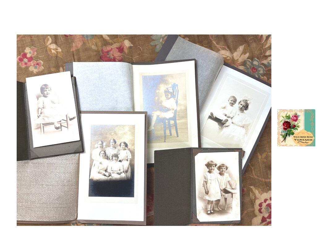 Antique Photos Victorian Black & White Photographs Collection of 5 ...