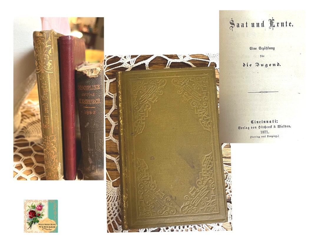 Antique 1871 German Book Antique 1871 Saat Und Ernte Antique Cincinnati ...