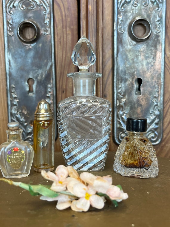 Botellas de perfume antiguas Botella de perfume vintage Vidrio coleccionable Etsy Mexico
