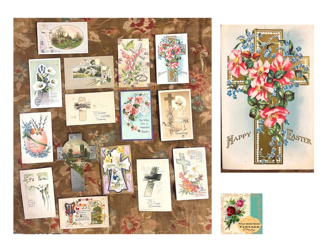 Antique Postcards Easter Vintage Easter Postcards Edwardian 1910’s ...