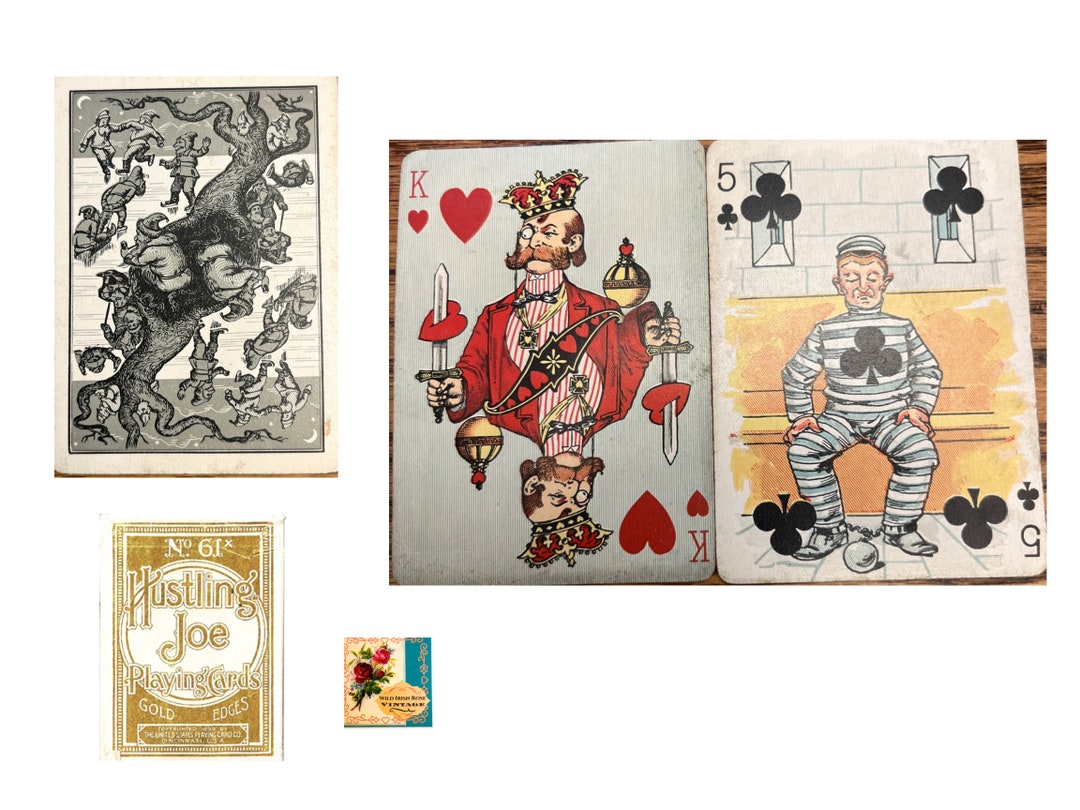 Victorian Playing Cards Hustling Joe Playing Cards Antique Playing ...