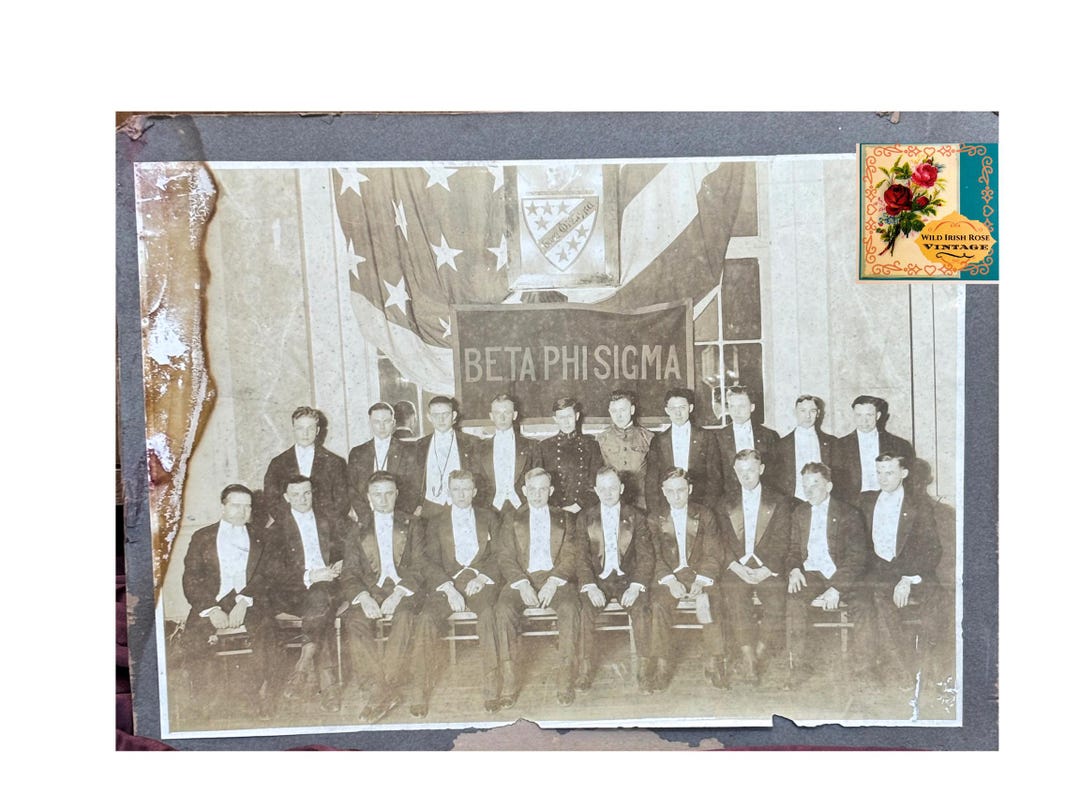 Vintage Fraternity Photo Antique Fraternity College Club Photo Large ...