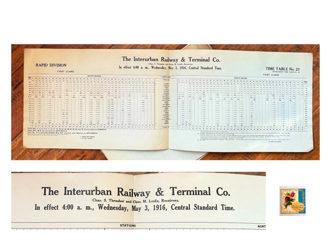 Vintage Railroad Memorabilia Antique Railway Time Table Poster for ...