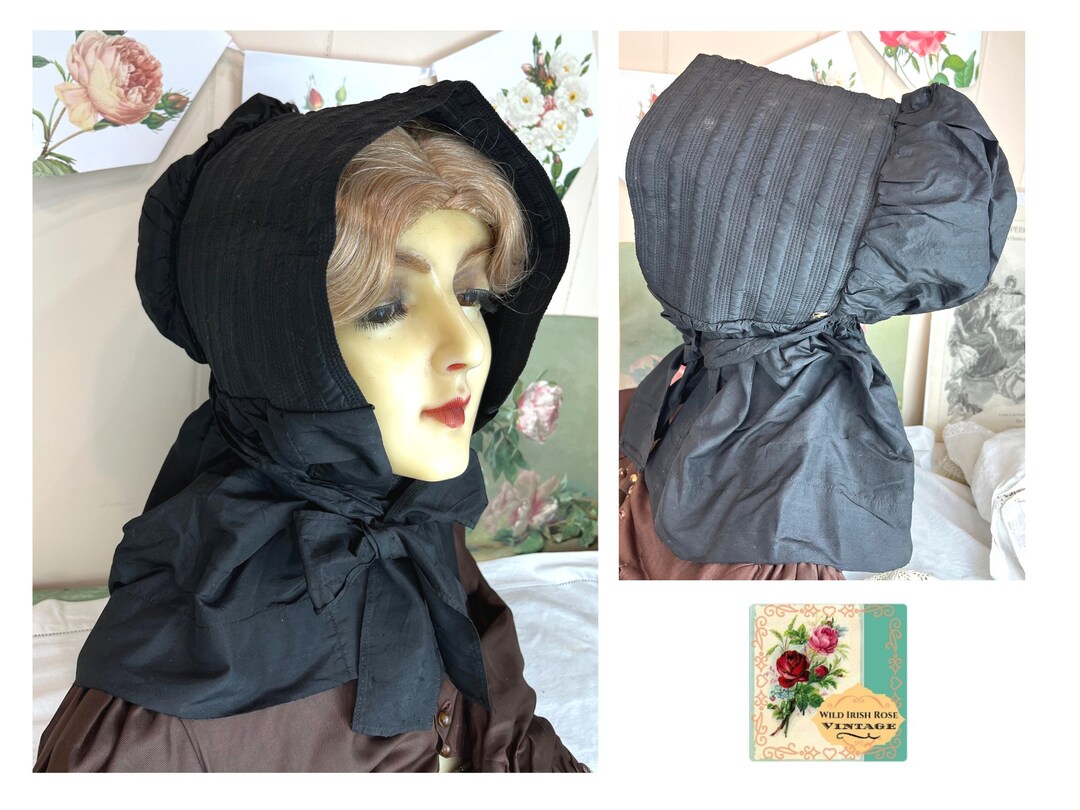Antique Sunbonnet 1800s Bavolet Bonnet 19th Century Bonnet 1800s ...