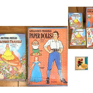 Vintage Gullivers Travels Paper Dolls 1940s Paramounts Gullivers ...