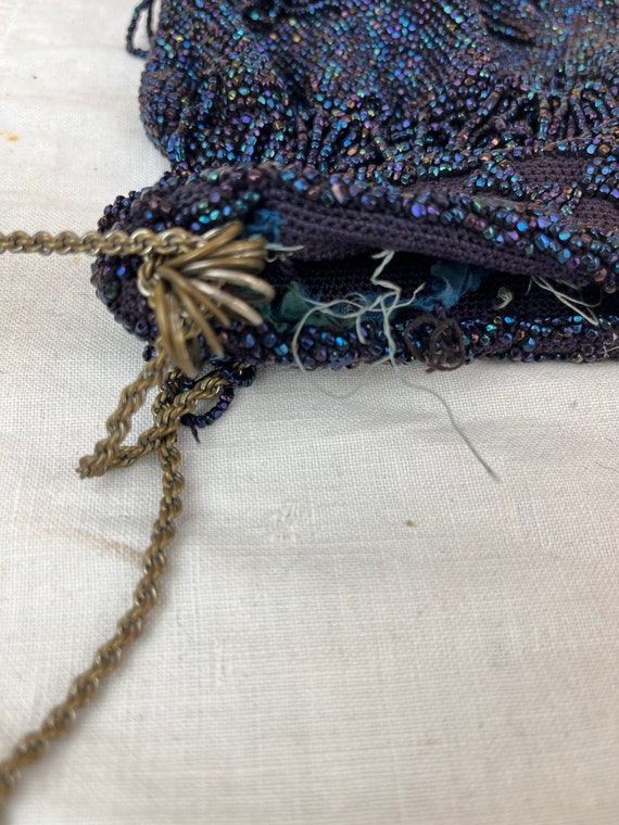 Antique Beaded Bag Reticule Micro Beaded Reticule Bag… - Gem