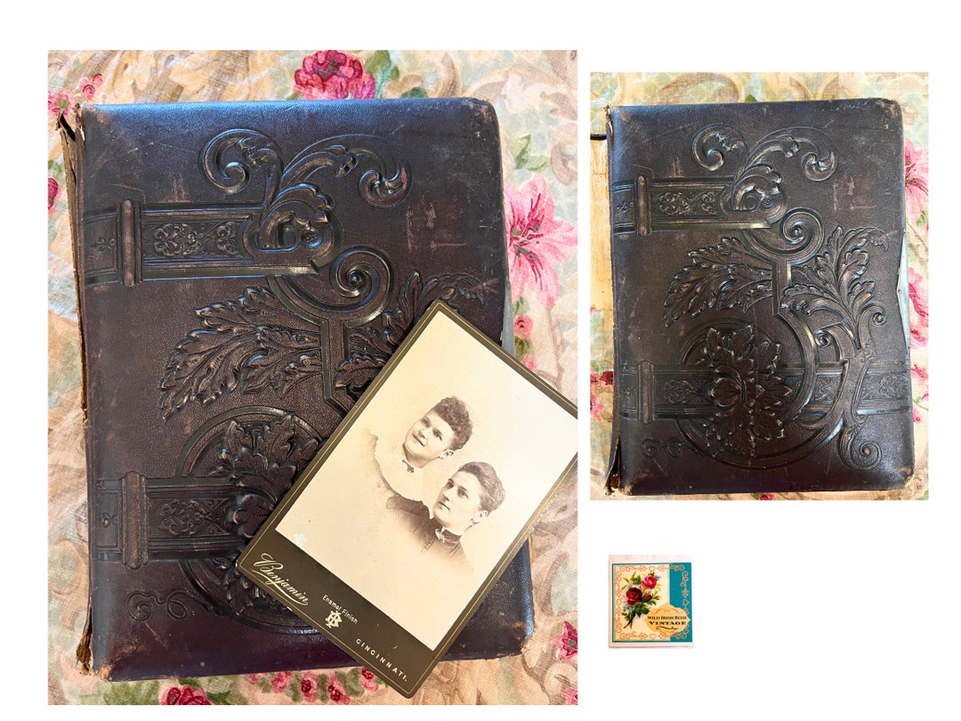 Antique Victorian Photo Album With 33 Cabinet Cards 1800s Photo Album ...