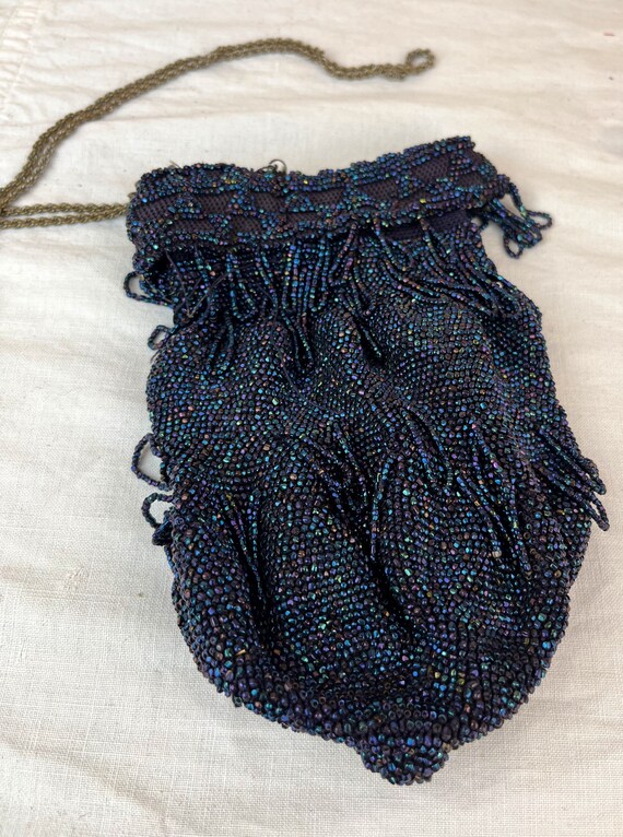 Antique Beaded Bag Reticule Micro Beaded Reticule Bag… - Gem