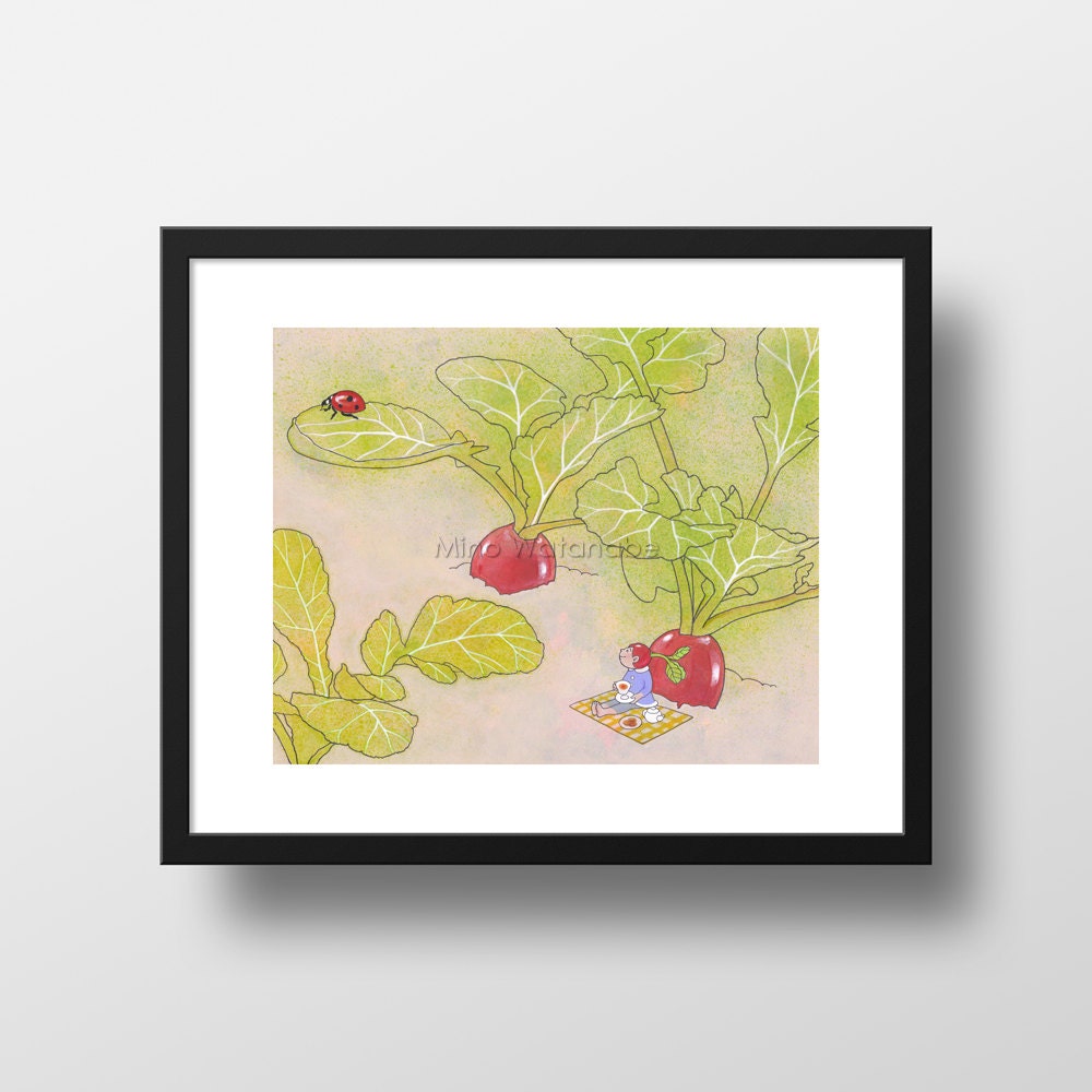 Radish Fairy - Vegetable Spirit Series Illustration - Vegetable Art ...