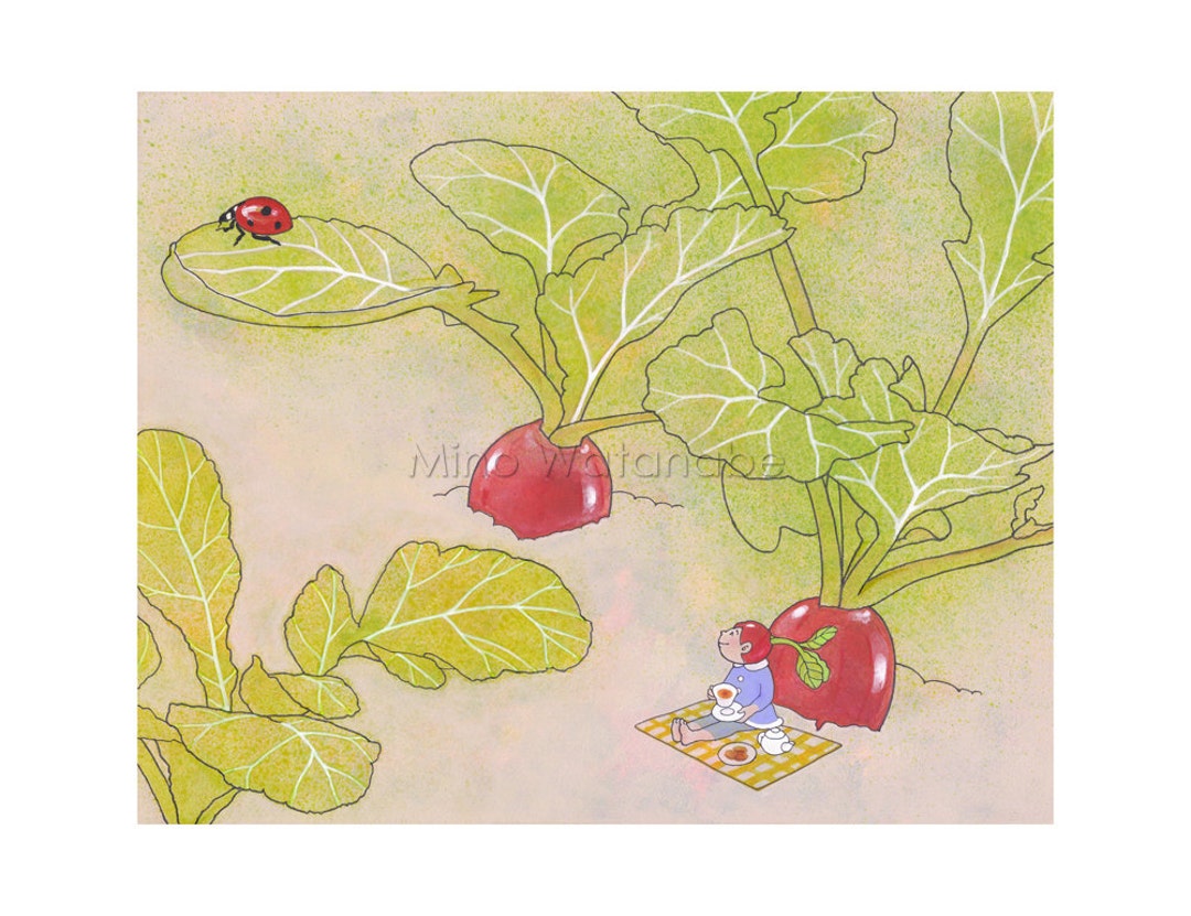 Radish Fairy - Vegetable Spirit Series Illustration - Vegetable Art ...