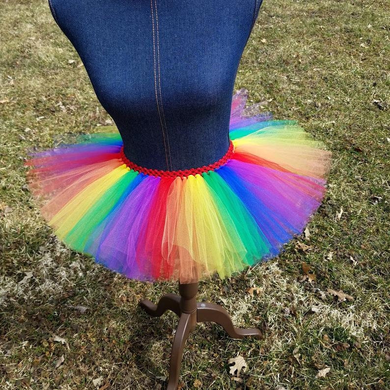 Adult Rainbow Tutu Adult Tutu Plus Size Tutu Rainbow Pride | Etsy