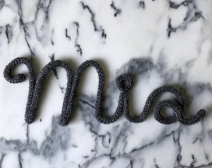 Wool Name or Word spool Knit Wall Decor / 3 Letters - Etsy