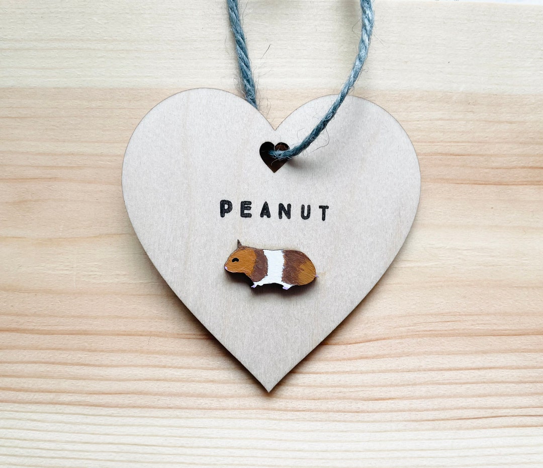 Personalised Hamster Decoration, Name Tag for Hamster Cage, Wooden ...