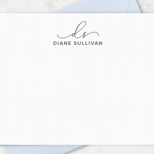Personalized Note Cards & Envelope Set Custom Stationery With | Etsy