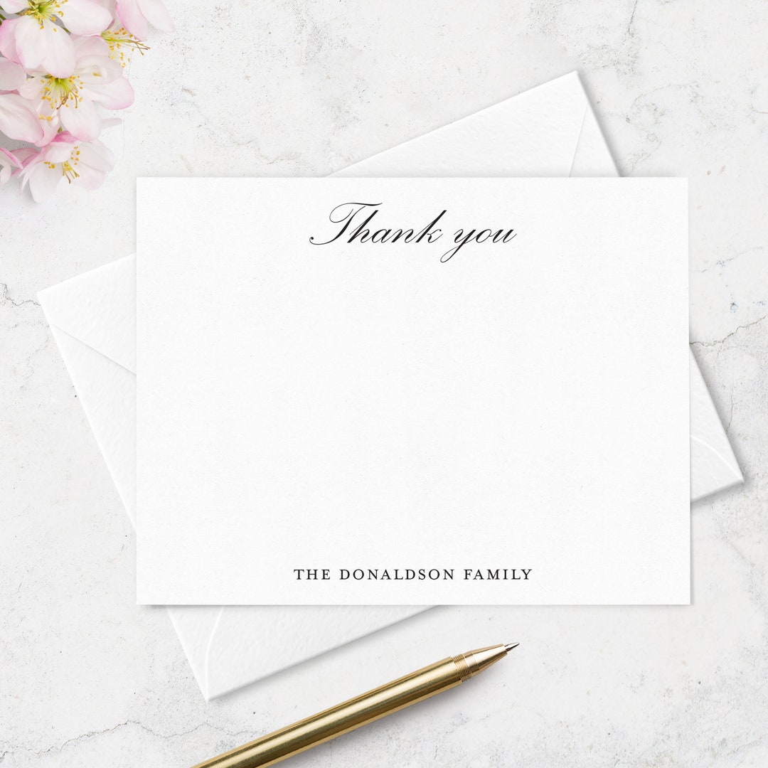 Funeral Condolence Thank You Cards From Family, Sympathy Bereavement ...
