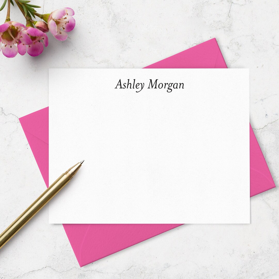 Personalize Note Cards With Envelopes Stationery Set, Personalized With ...