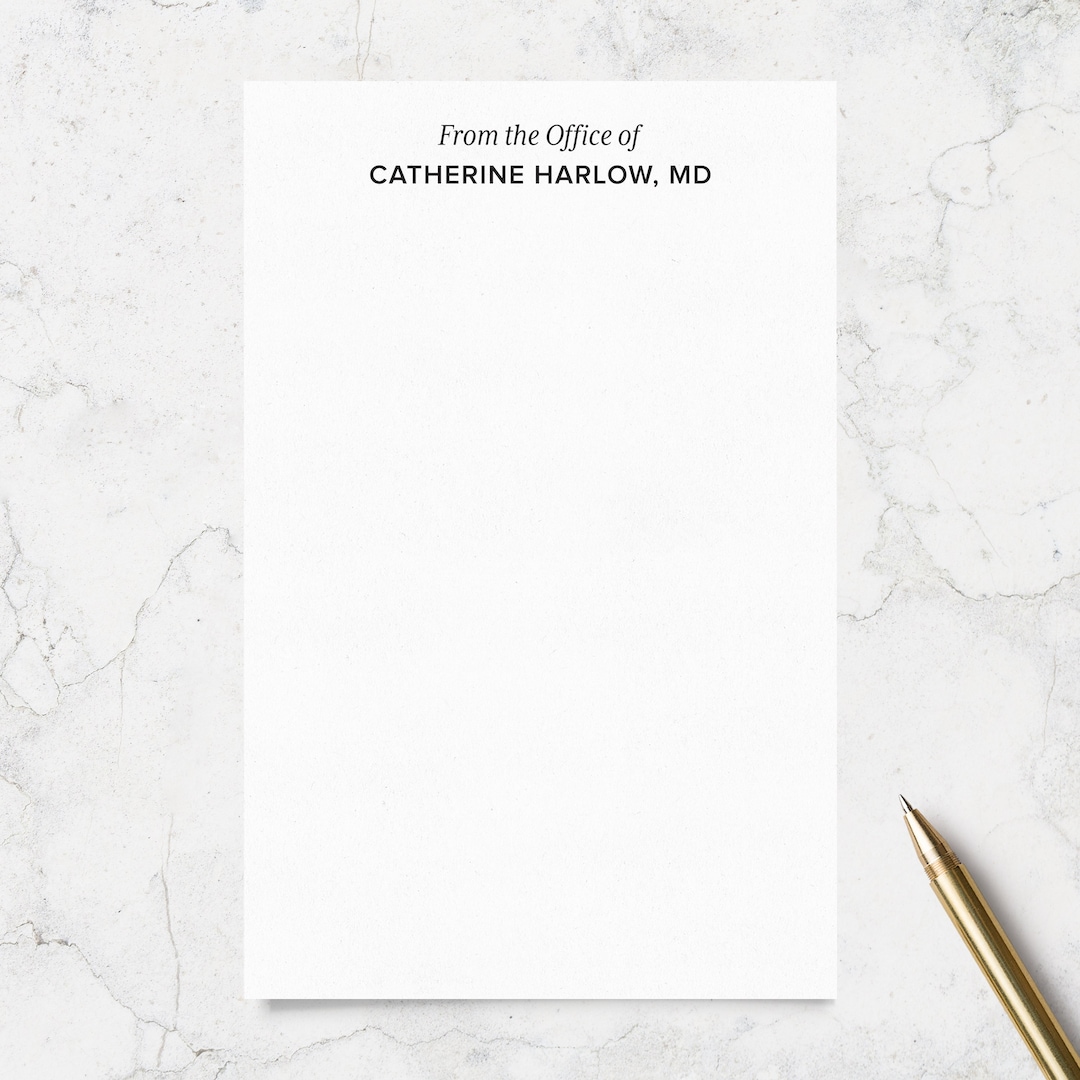 Personalized Notepad for Doctor, Doctor's Notepad, Professional Office ...