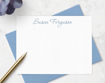 Personalized Script Note Cards Custom Stationery Gift - Etsy