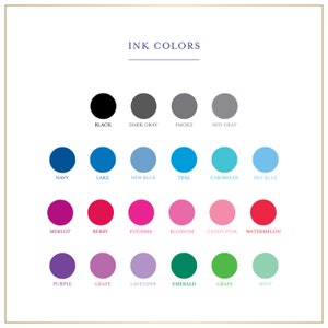 Folded Note Cards With Monogram and Name, Personalized Fold Over ...