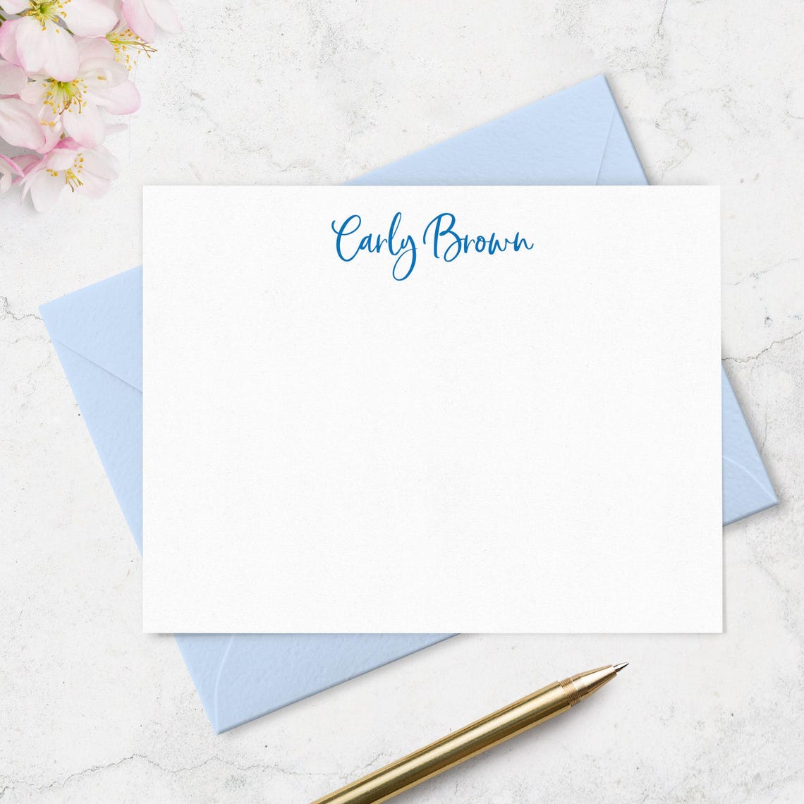 Personalized Note Cards & Envelopes Set, Stationery Custom Notecards ...