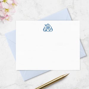 Couture Interlocking 2 Letter Monogram Note Cards, Classic Monogrammed ...