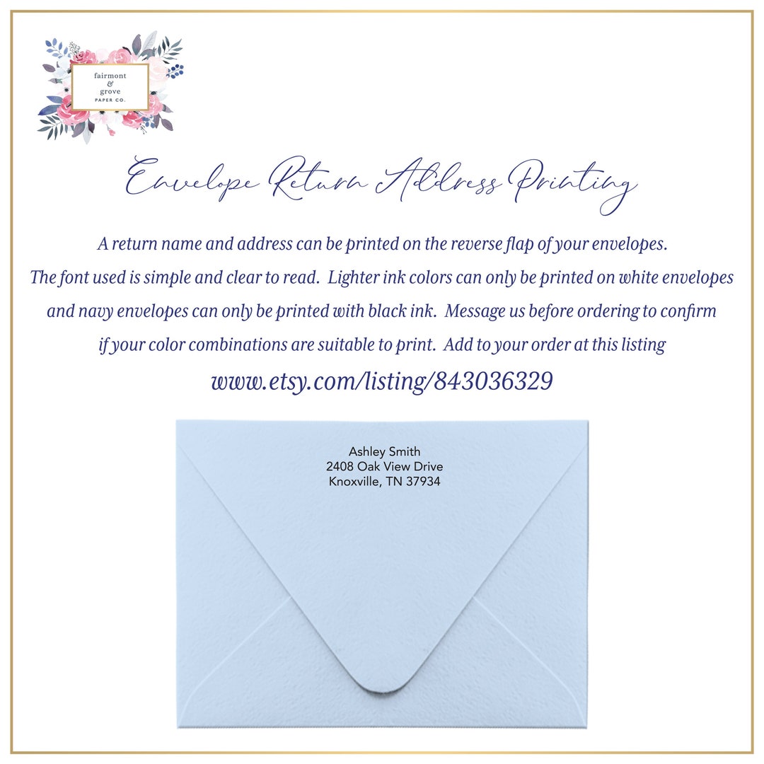 Envelope Return Addressing Add Your Return Address to Your Envelopes on ...