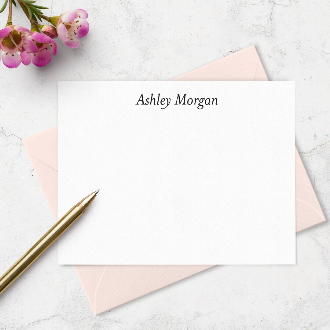 Personalize Note Cards With Envelopes Boxed Stationery Set - Etsy