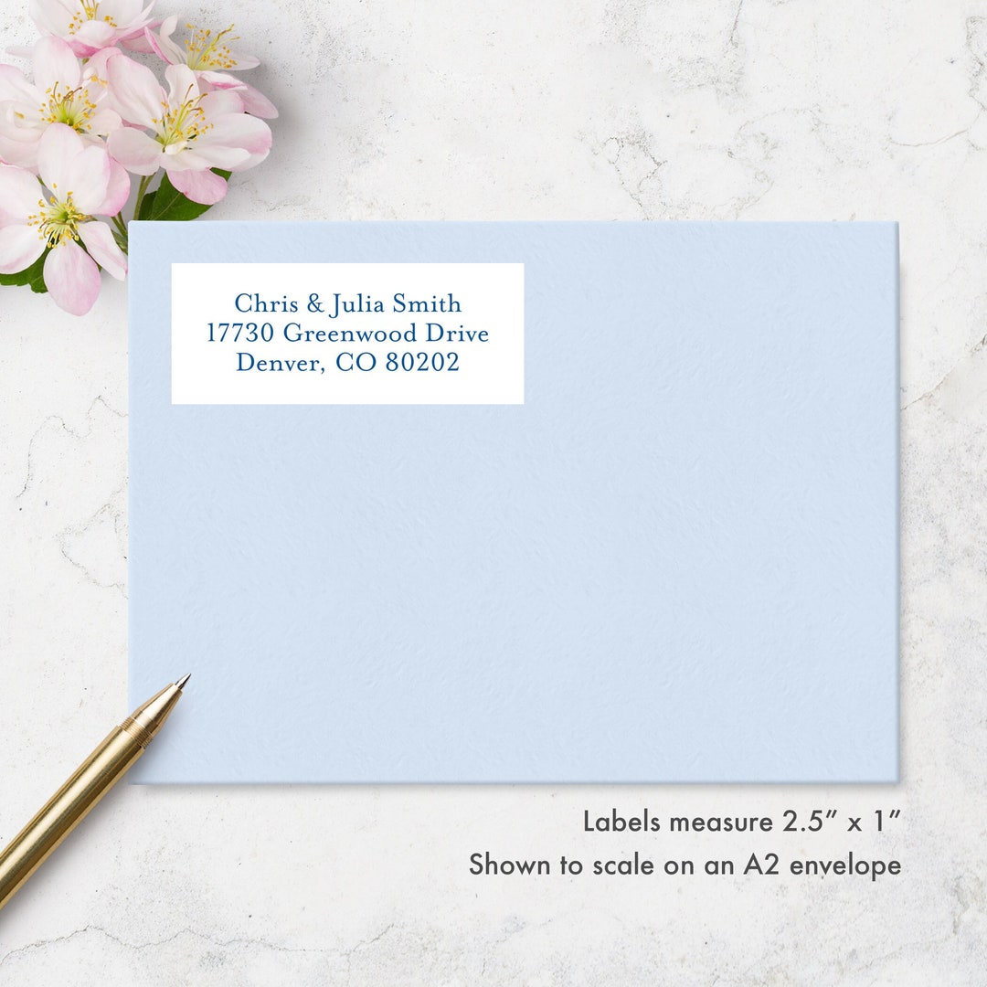 Return Address Labels for Envelopes, Wedding Invitations, Stationery ...