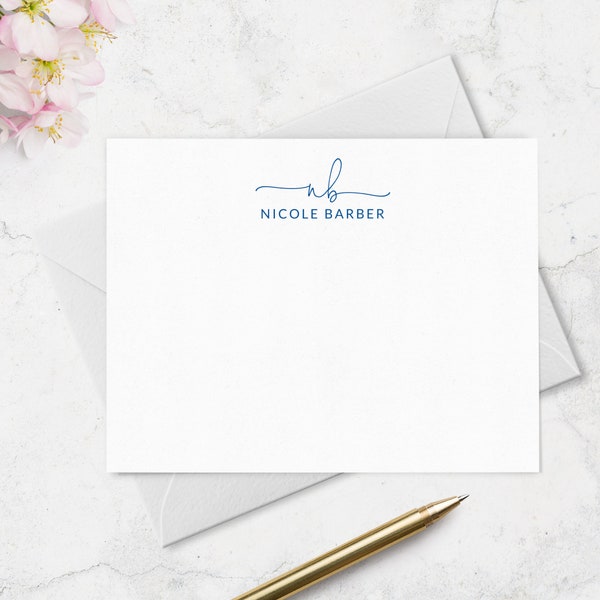 Monogrammed Note Cards - Etsy