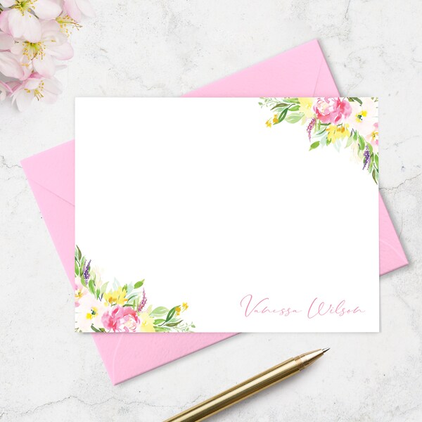 Floral Note Cards - Etsy