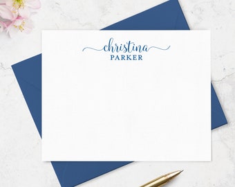Personalized Script Note Cards Custom Stationery Gift - Etsy