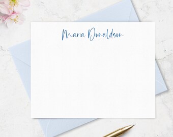 Personalized Note Cards & Envelope Set Custom Choice of Colors Gift ...