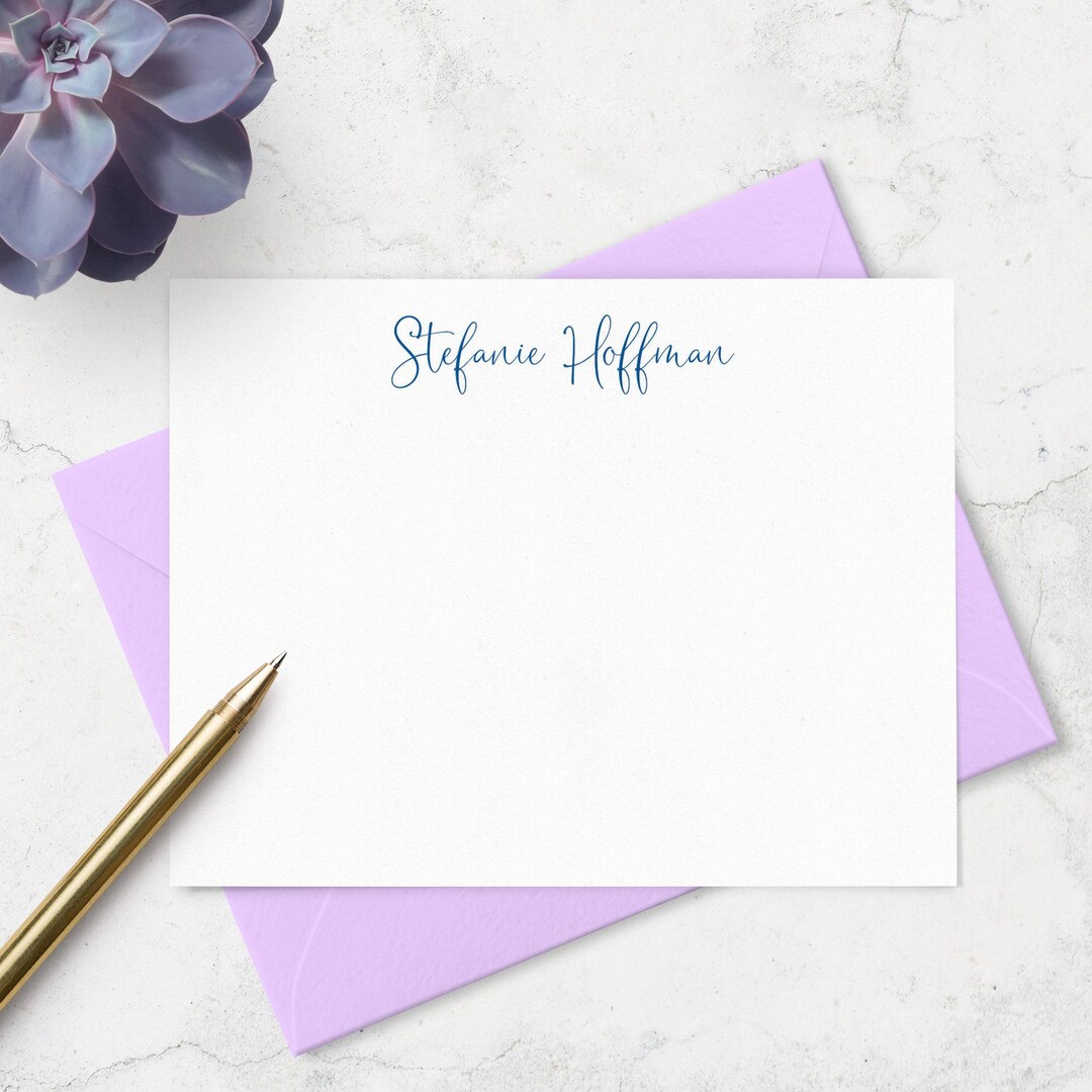 Personalized Note Cards Stationary Set, Custom Stationery With Name in ...