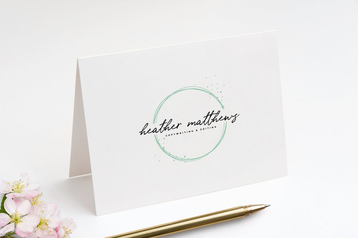 FOLDED Business Logo or Shop Note Cards & Envelopes Custom - Etsy