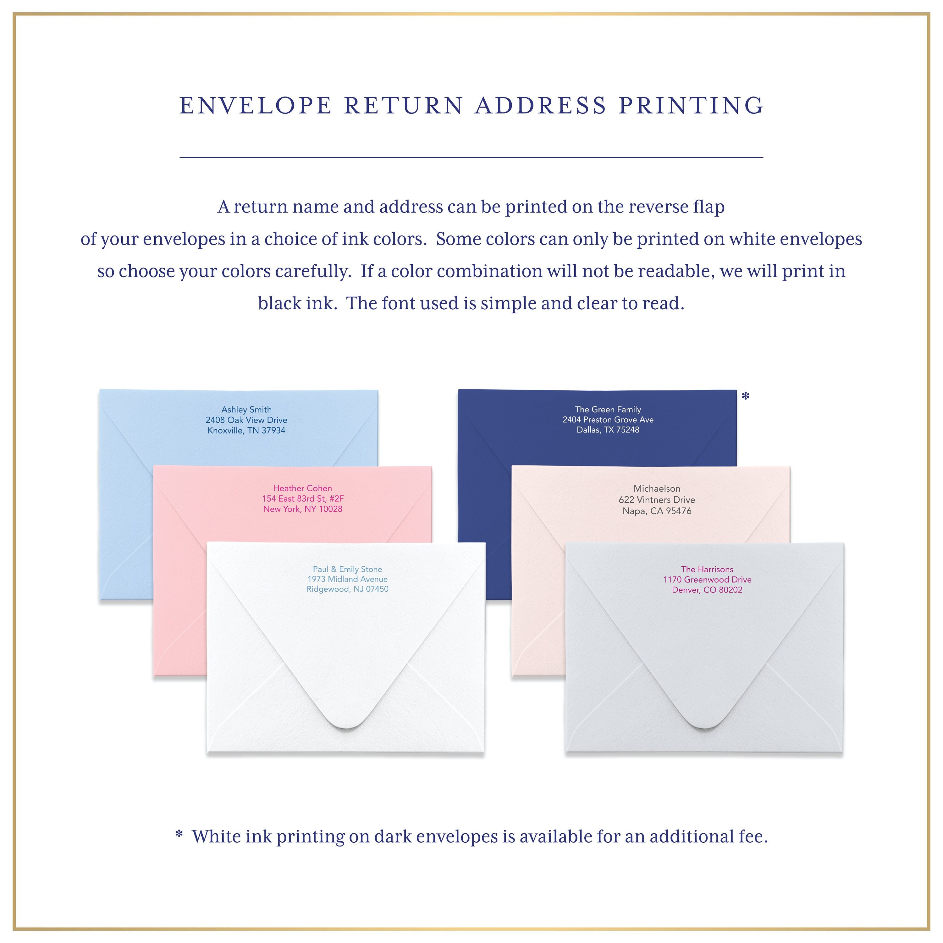 Return Address Printing hotsell Custom