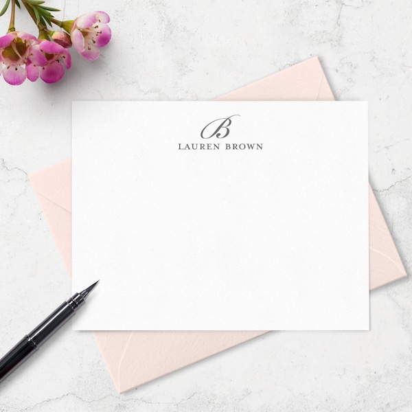 Monogrammed Note Cards - Etsy