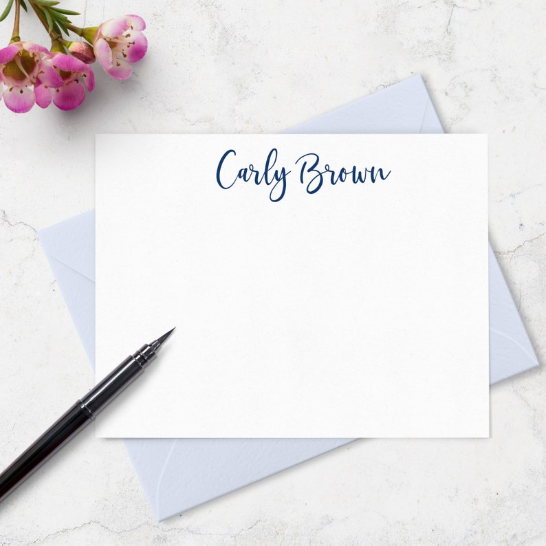 Personalized Note Cards & Envelopes Set Boxed Stationery Set - Etsy