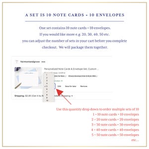 Stationery Note Cards for Men With Border and Name in Modern Font ...