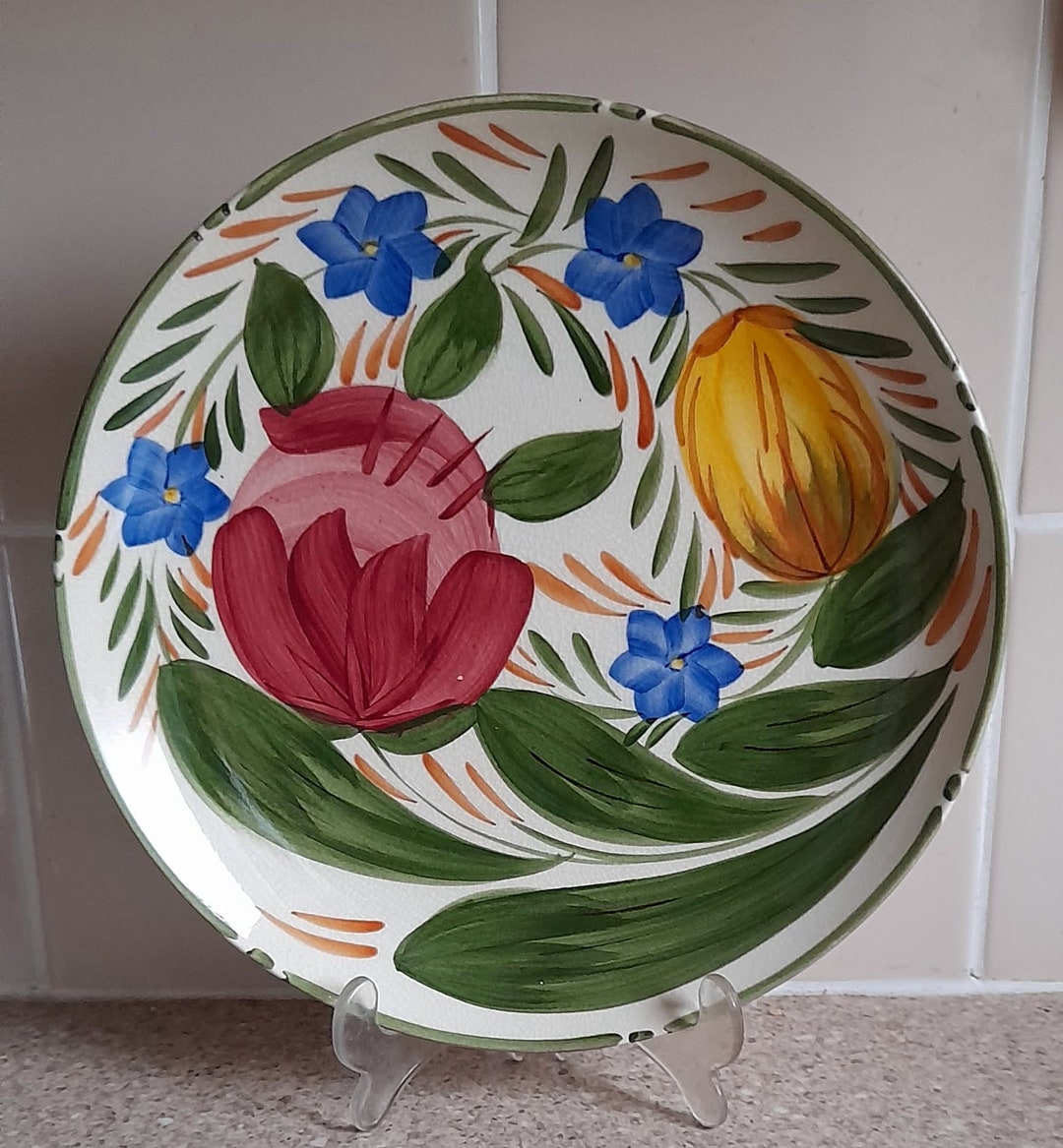 VINTAGE Wade Royal Victoria Pottery Hand Painted Plate Capri Design ...