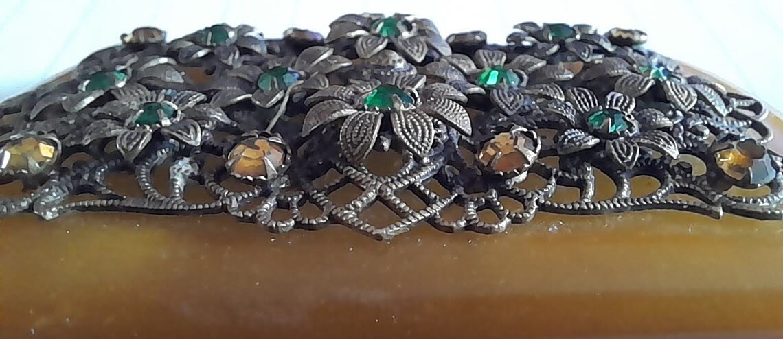 Vintage Art Deco Max Neiger Czechoslovakian Brooch. Rectangular ...