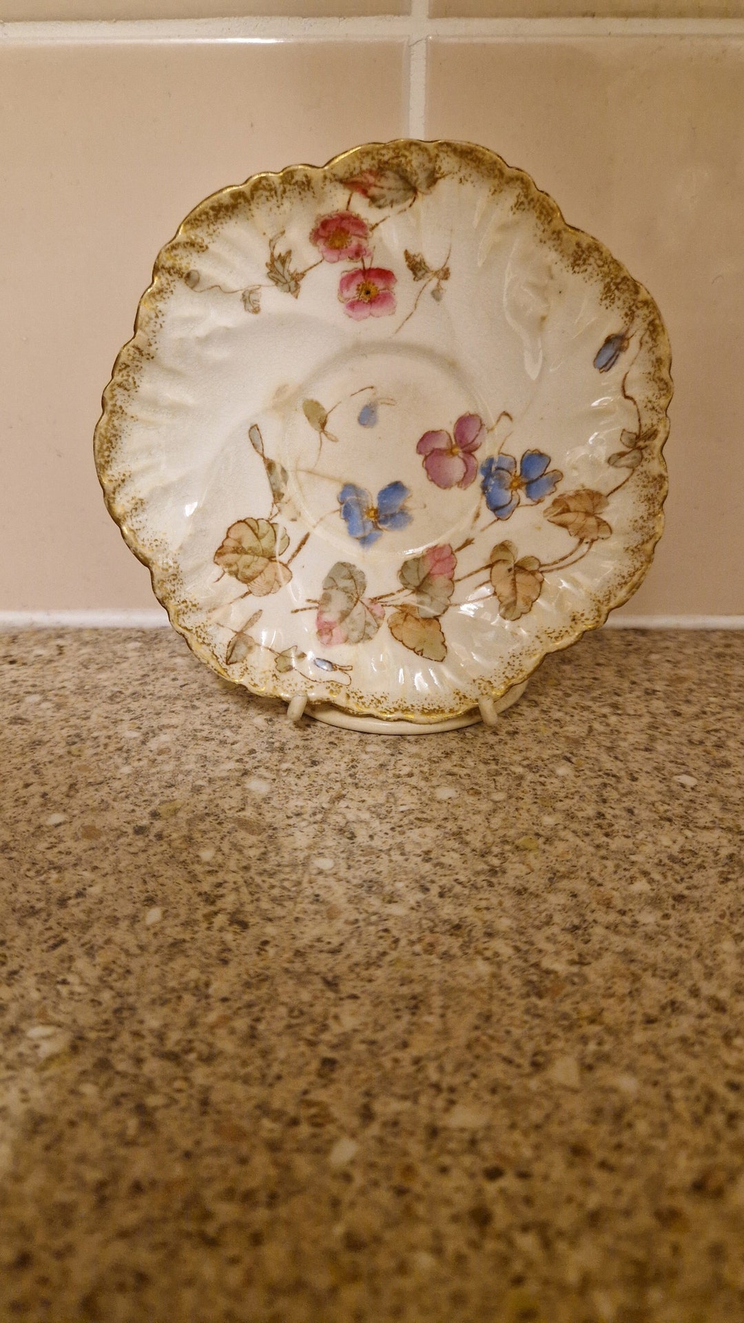 Antique Pointon Bone China Saucer ~ Floral Design ~ A/F ~ 936 ...