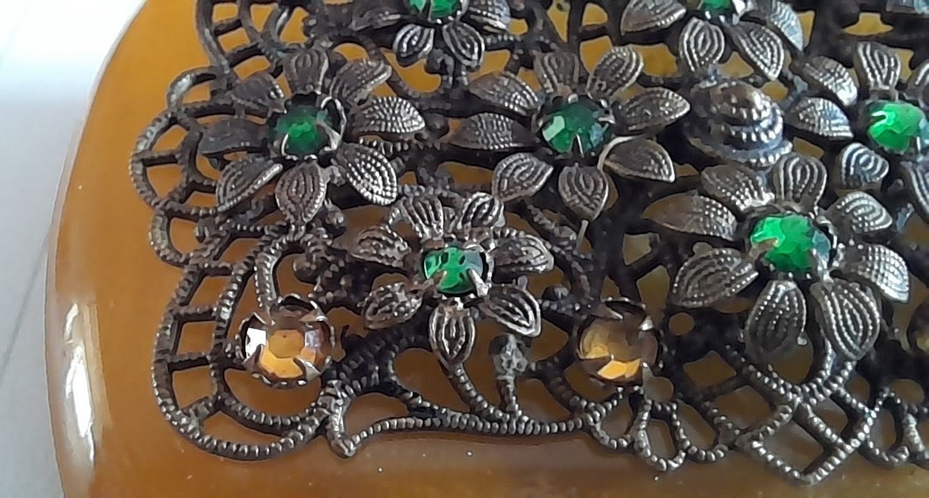 Vintage Art Deco Max Neiger Czechoslovakian Brooch. Rectangular ...