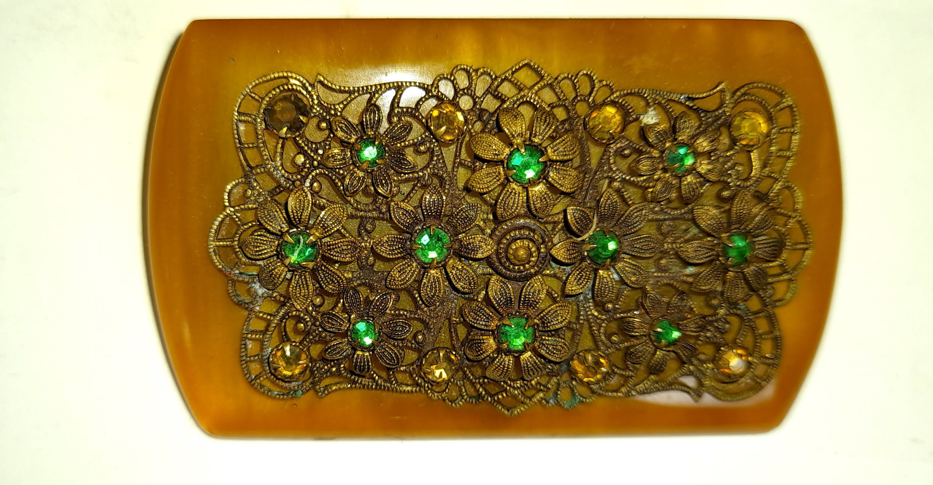 Vintage Art Deco Max Neiger Czechoslovakian Brooch. Rectangular ...