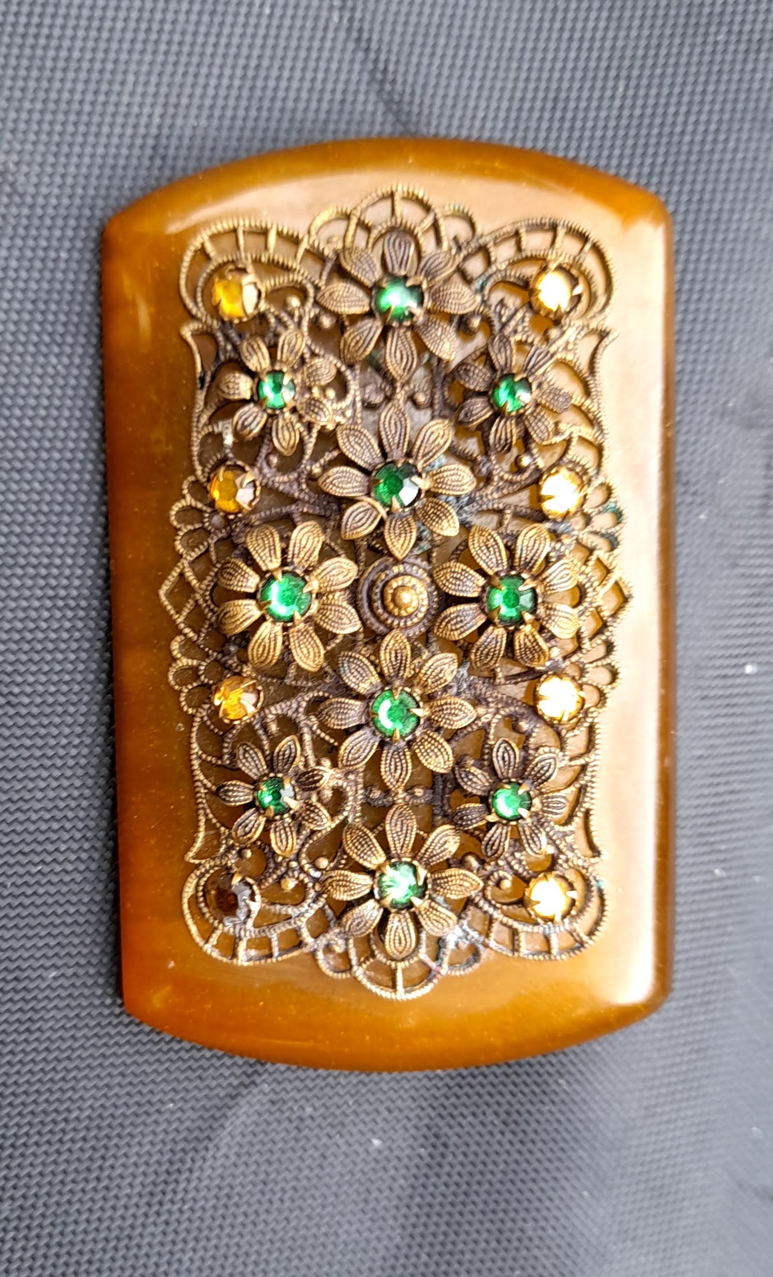 Vintage Art Deco Max Neiger Czechoslovakian Brooch. Rectangular ...