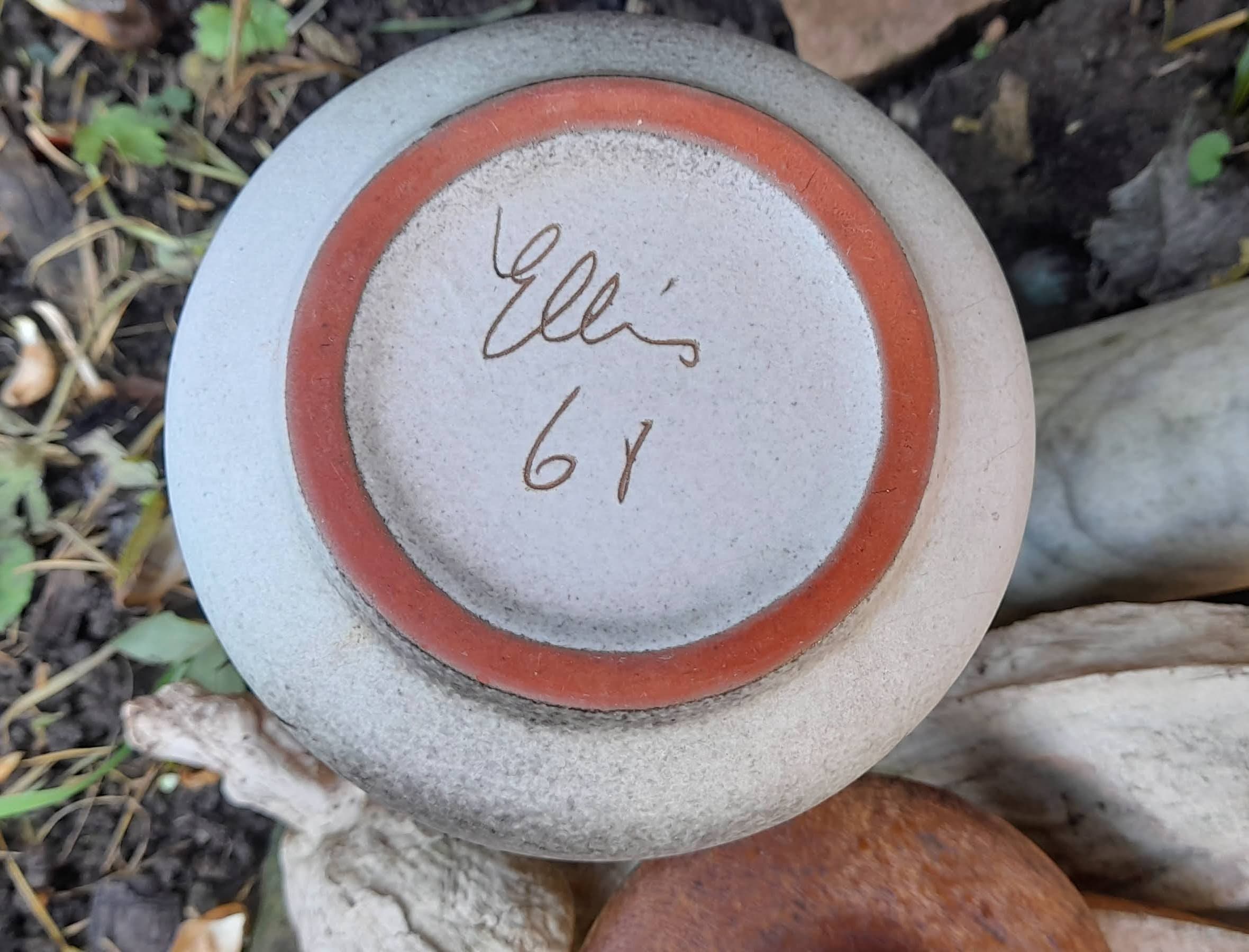 Vintage ELLIS Pottery Jam Pot Wooden Lid australian Pottery - Etsy