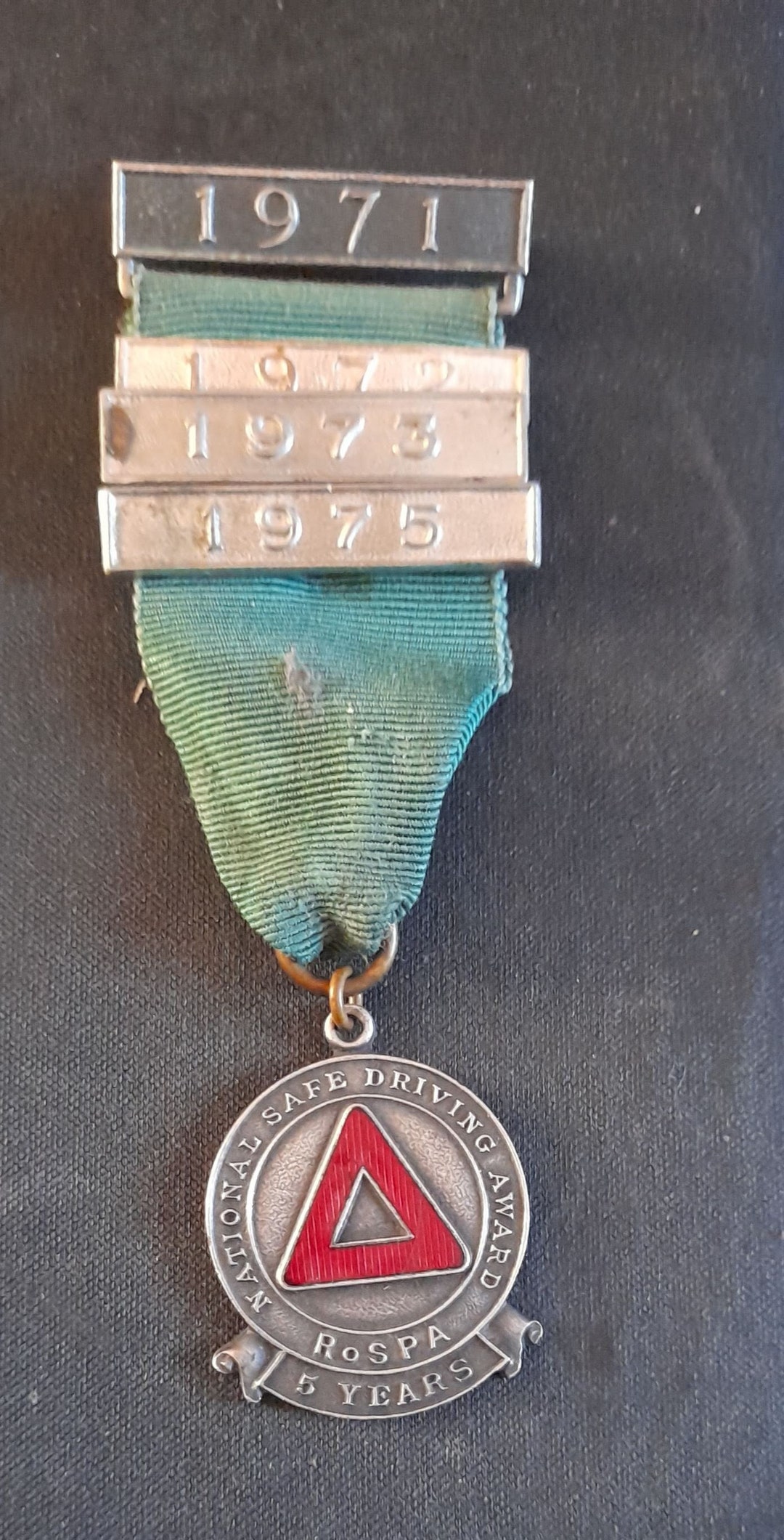 Vintage National Safe Driving Award Rospa ~ 5 Years Medal ~ on Ribbon ...