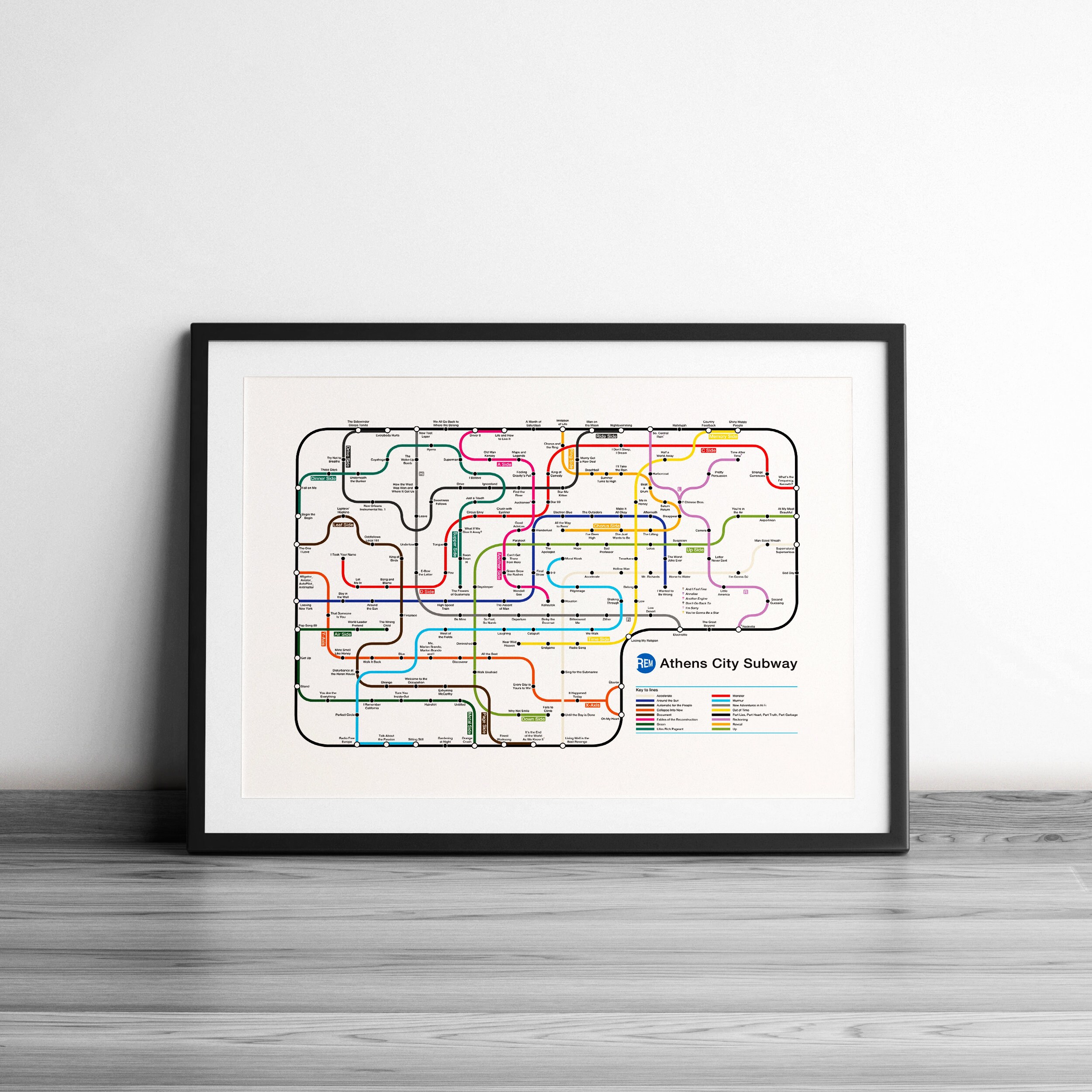 REM Subway Map – A3 Art Print - Etsy UK