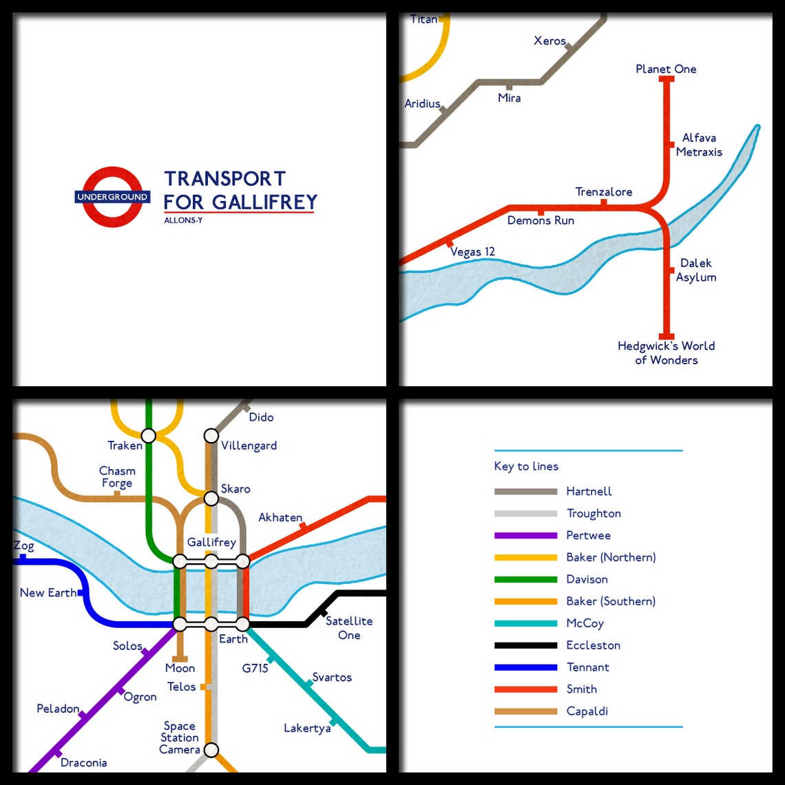 Doctor Who Tube Map – A3 Art Print - Etsy UK