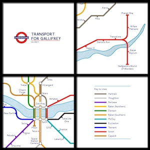 Doctor Who Tube Map – A3 Art Print - Etsy UK