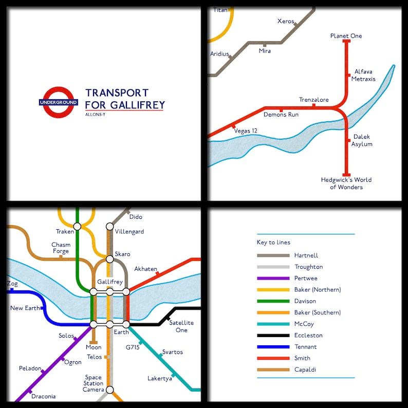Doctor Who Tube Map – A3 Art Print - Etsy UK